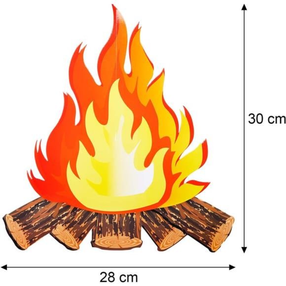 Accents | 12 Tall Artificial Fire Fake Flame Paper 3d Decorative ...